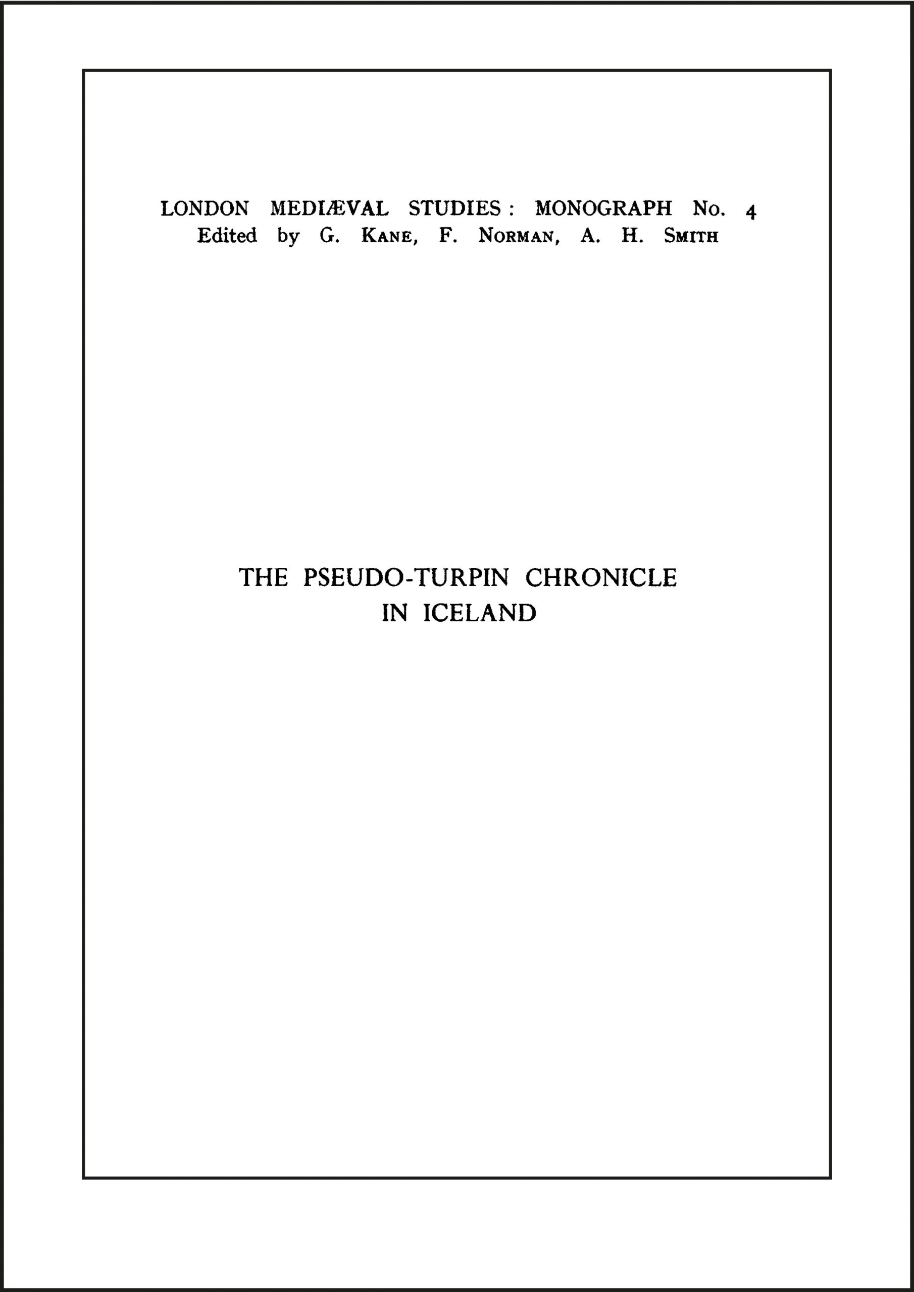 The Pseudo-Turpin Chronicle in Iceland - Viking Society for Northern ...