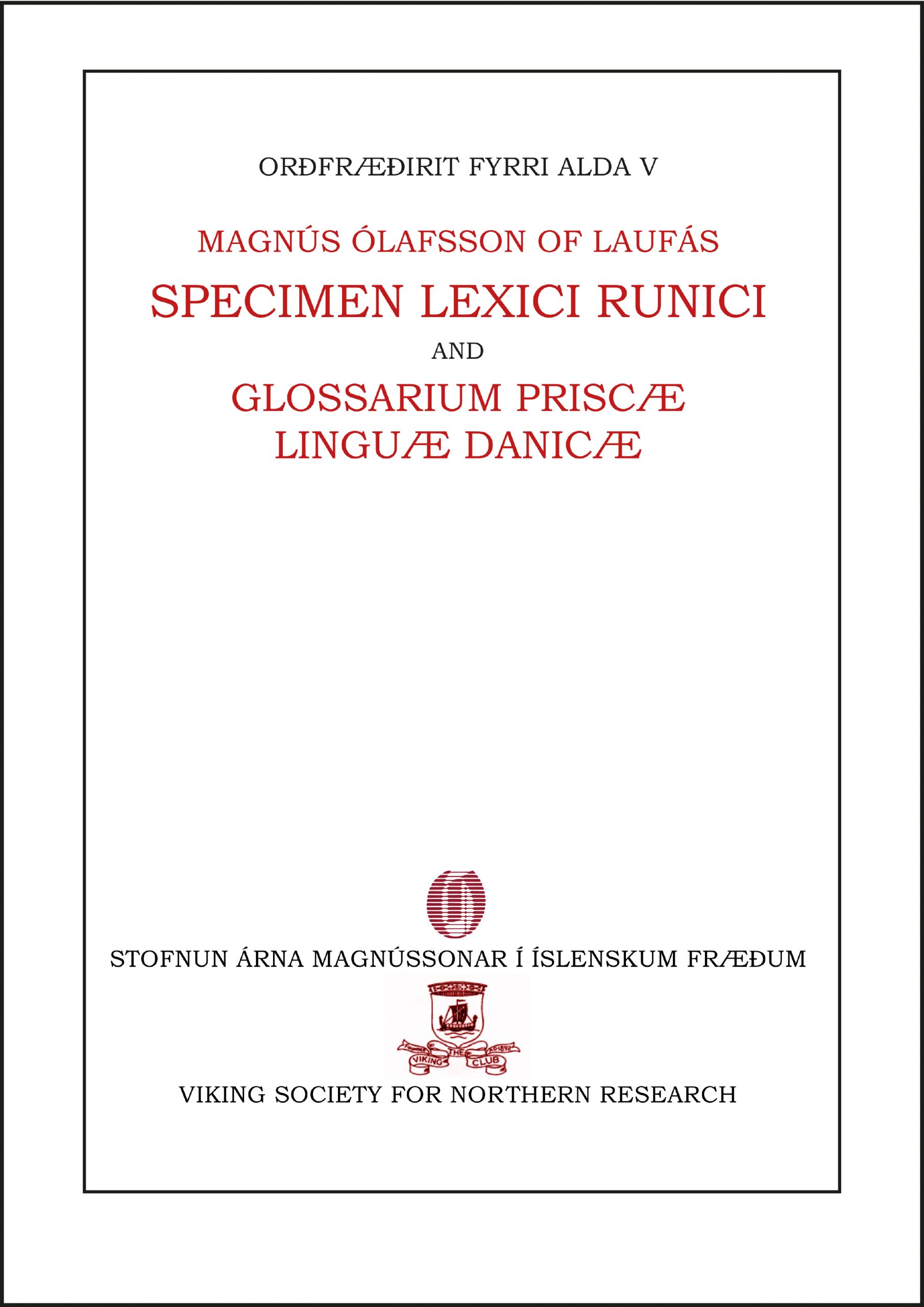 Publications - Viking Society for Northern Research