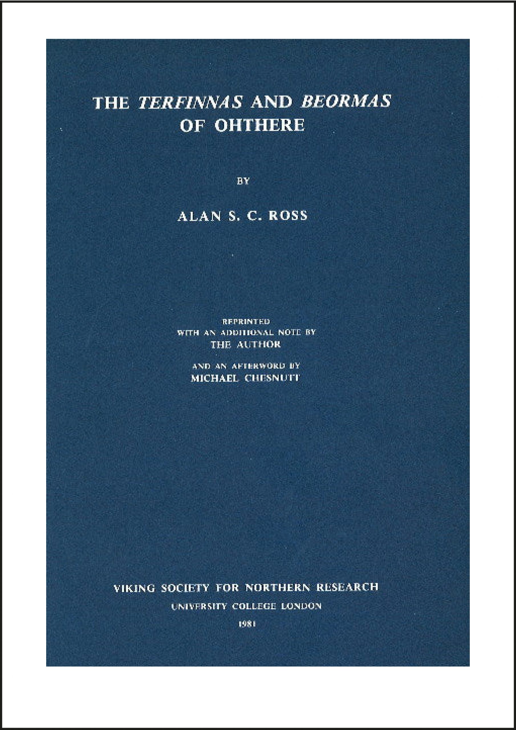 The Terfinnas and Beormas of Ohthere - Viking Society for Northern Research