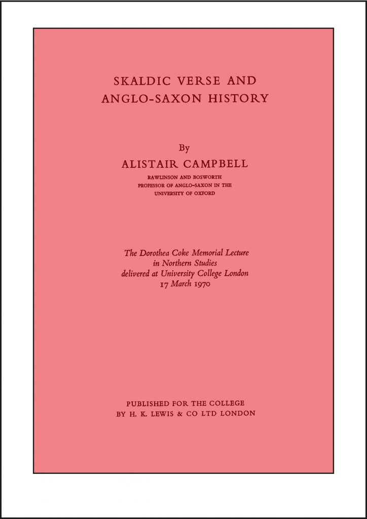 Skaldic Verse and Anglo-Saxon History - Viking Society for Northern ...