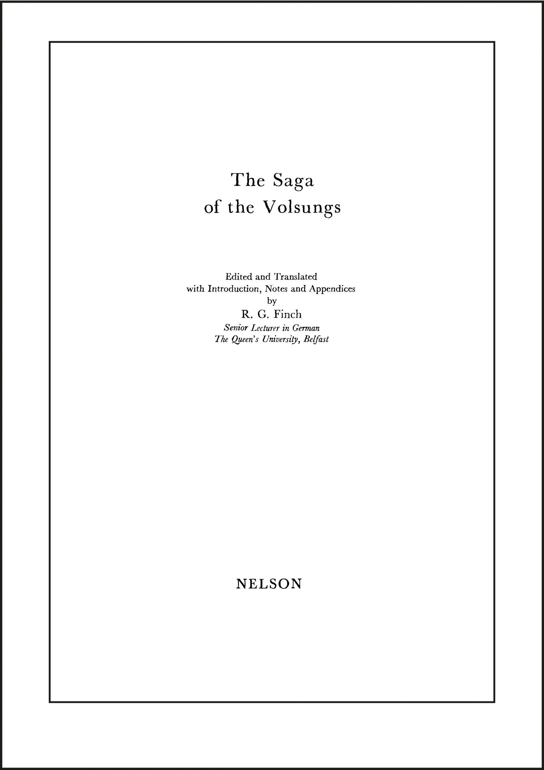 Volsunga Saga - Viking Society for Northern Research